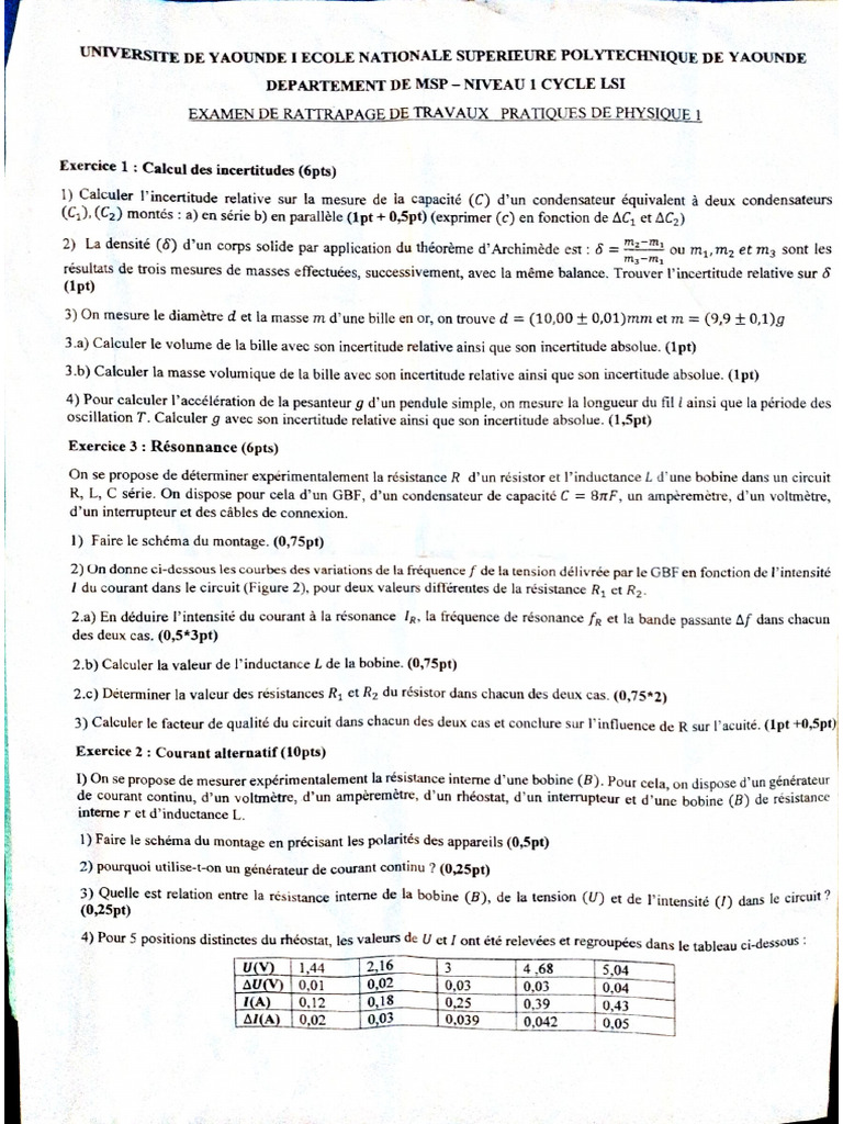 R de TP Physique | PDF