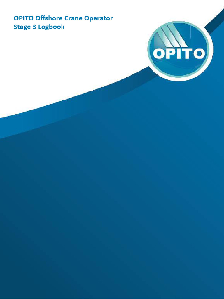 OCO Stage 3 Competence Assessment Logbook | PDF | Crane (Machine)