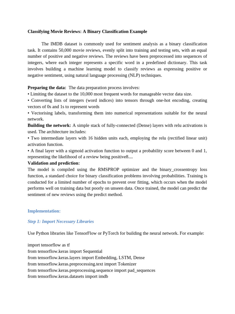 Text Classification - Movie Review - News Wires | PDF | Statistical ...