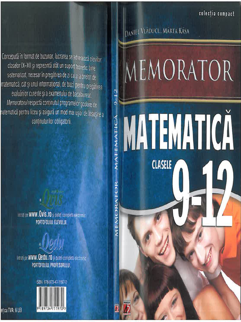 Mic Cel Mare Memorator Matematica IX XII | PDF