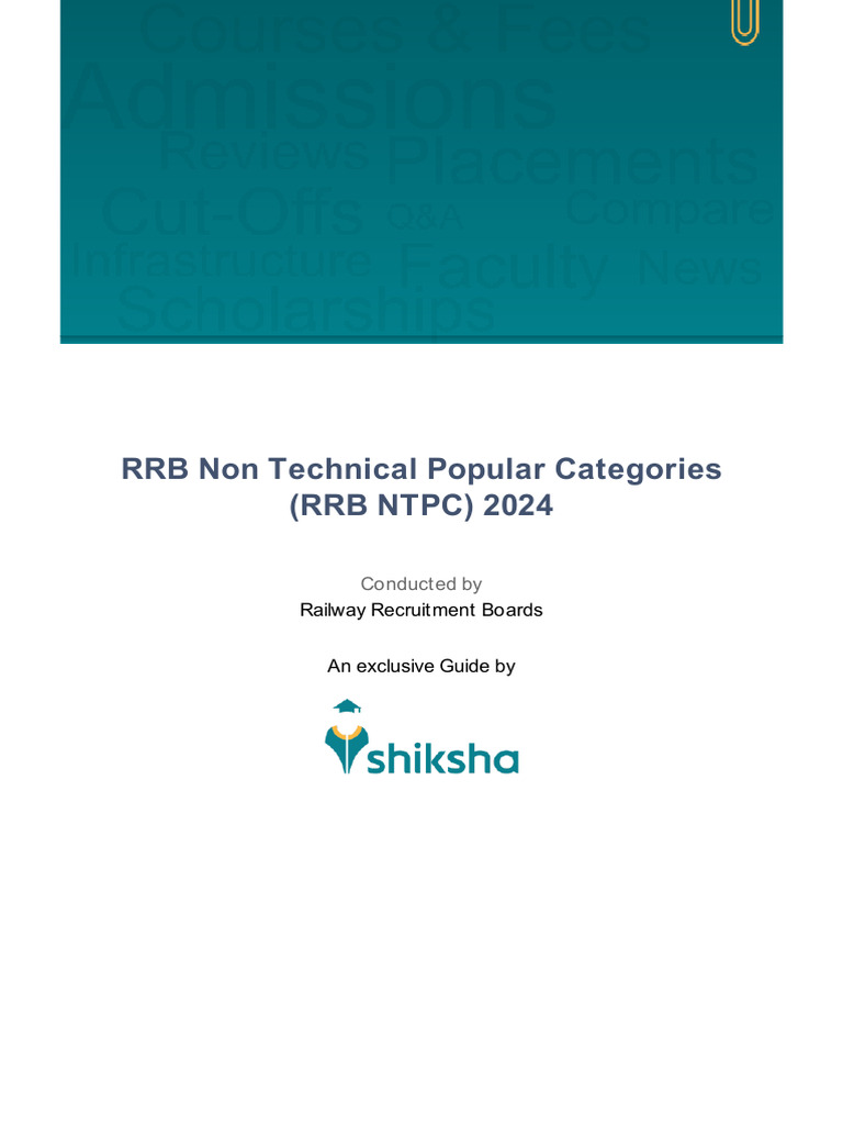 RRB NTPC 2024 Admit Card Guide | PDF | Identity Document | Authentication