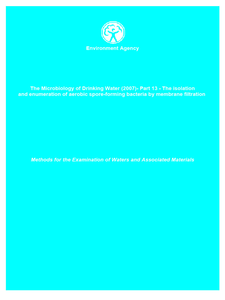 Aerobic Spore-Forming Bacteria Testing | PDF | Filtration | Bacteria