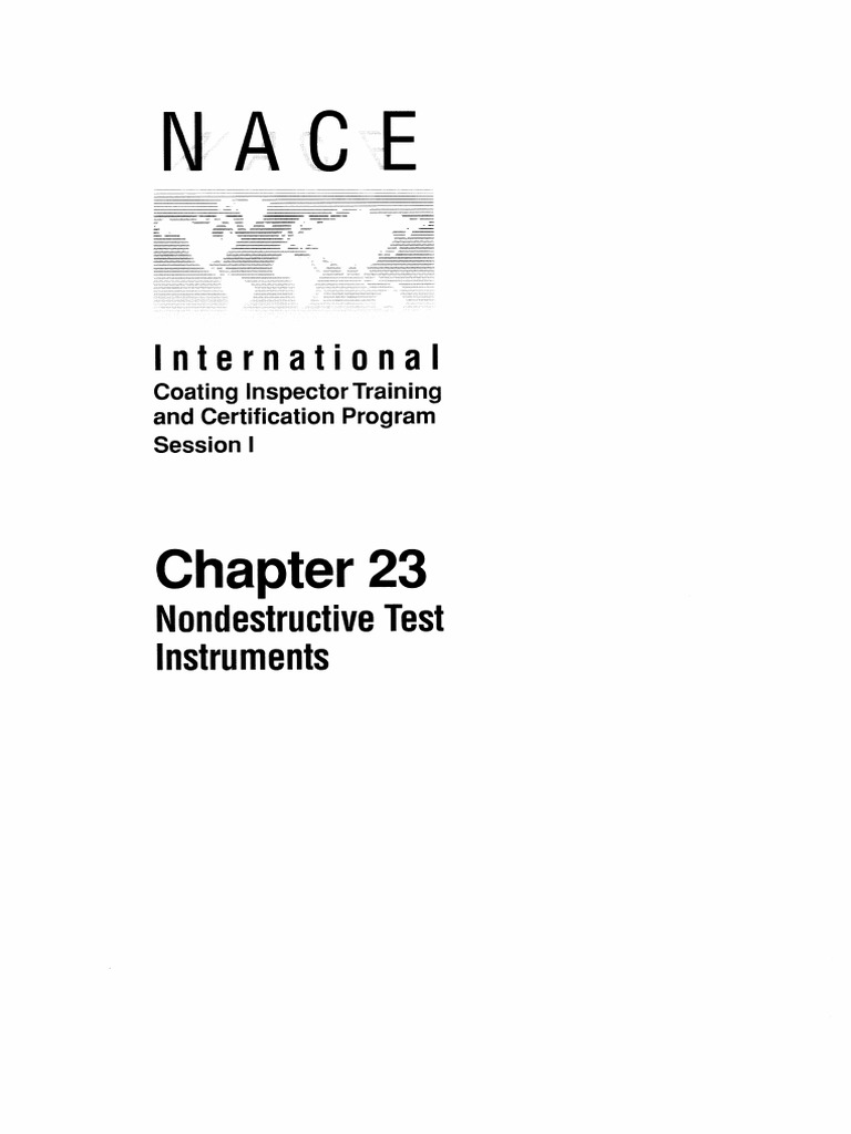 NACE-Chapter-23-Nondestructive Test Instruments | PDF
