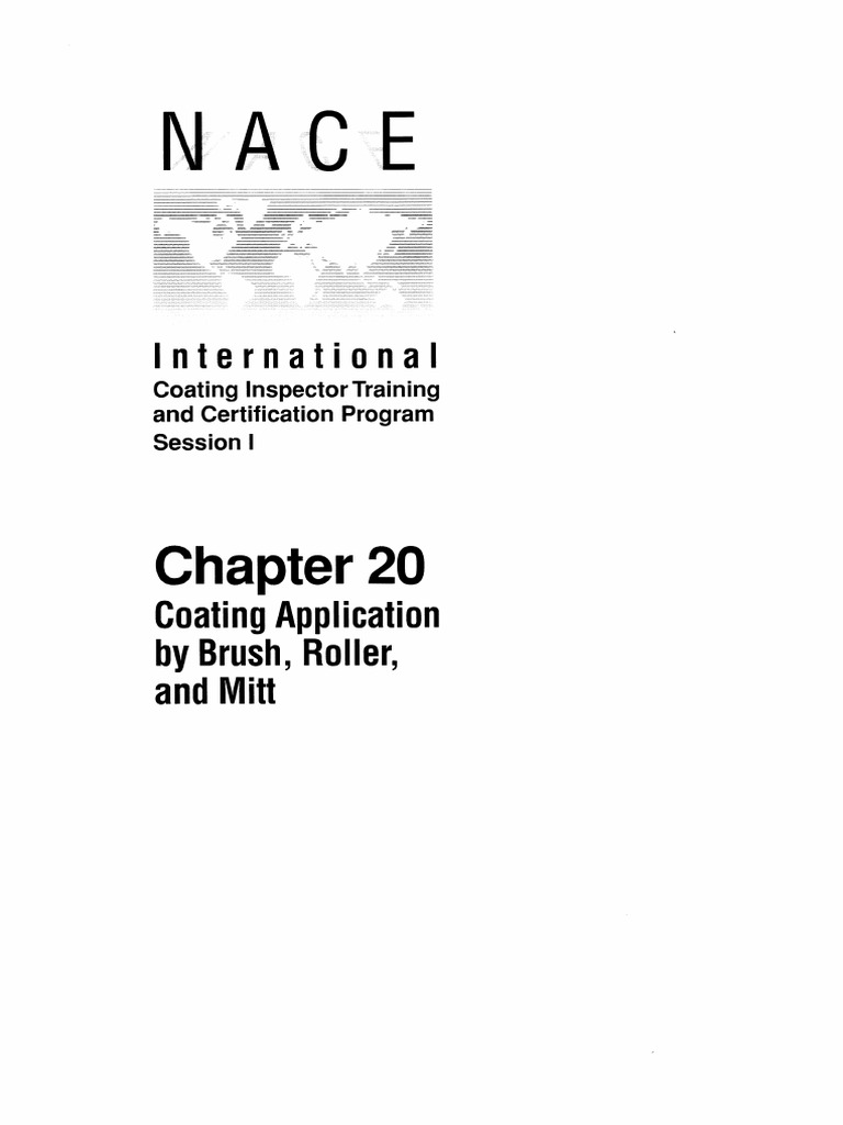 NACE-Chapter-20-Coating Application by Brush,Roller and Mett | PDF