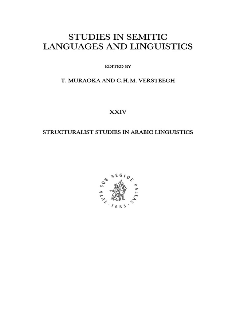 Dokumen.pub Structuralist Studies in Arabic Linguistics Charles a ...
