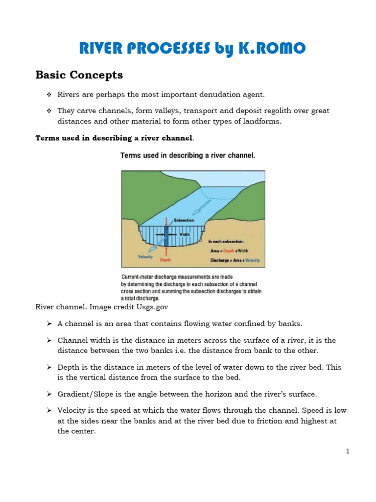 RIVER_PROCESSES | PDF | River Delta | Erosion