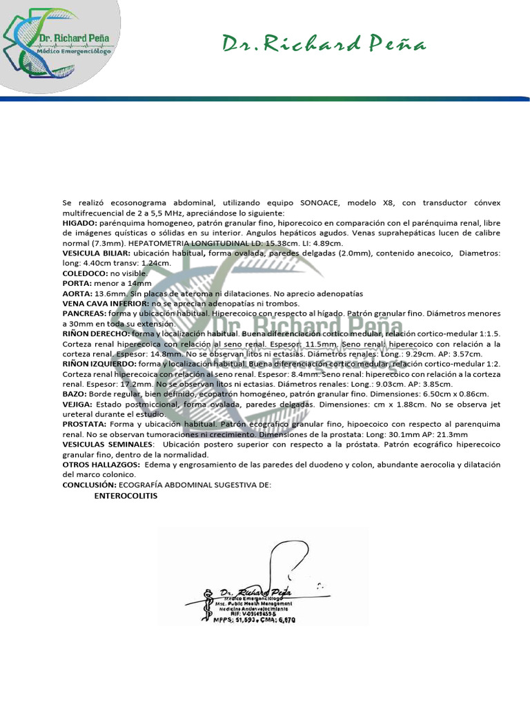 Yan Lopez. Abdominopelvico Enterocolitis | PDF | Ultrasonido médico | Riñón