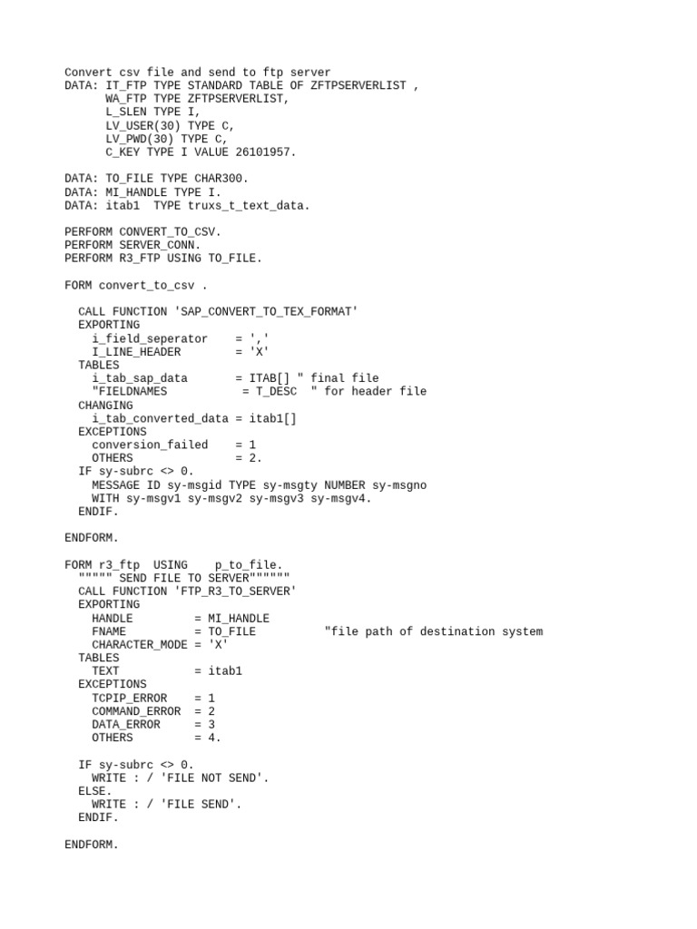 Upload CSV File Upload To FTP | PDF | File Transfer Protocol | Comma Separated Values