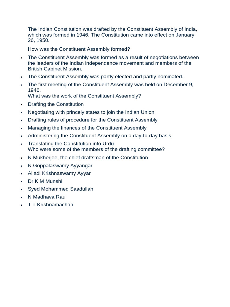 Making of Constitution | PDF