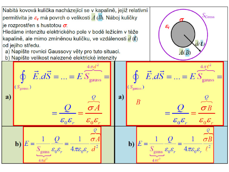 Písemný Test 1 - Gauss Zák Otázky 10 Nebo 11 - Testu - 2016 | PDF