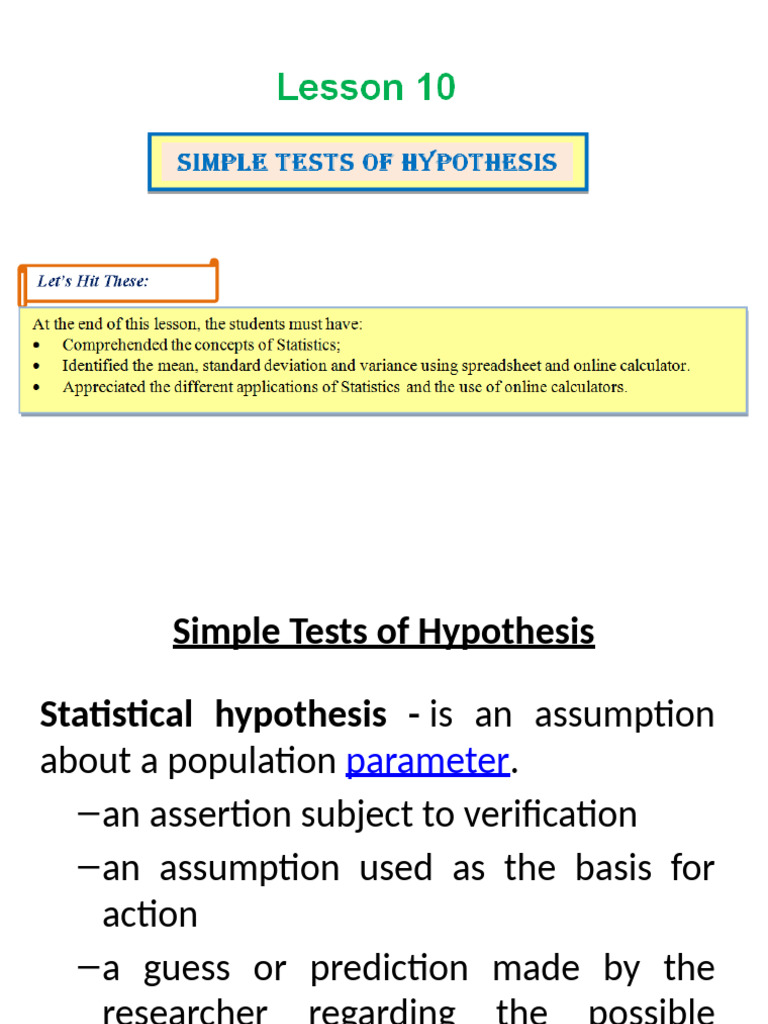 Understanding Hypothesis Testing Basics | PDF | Type I And Type Ii ...