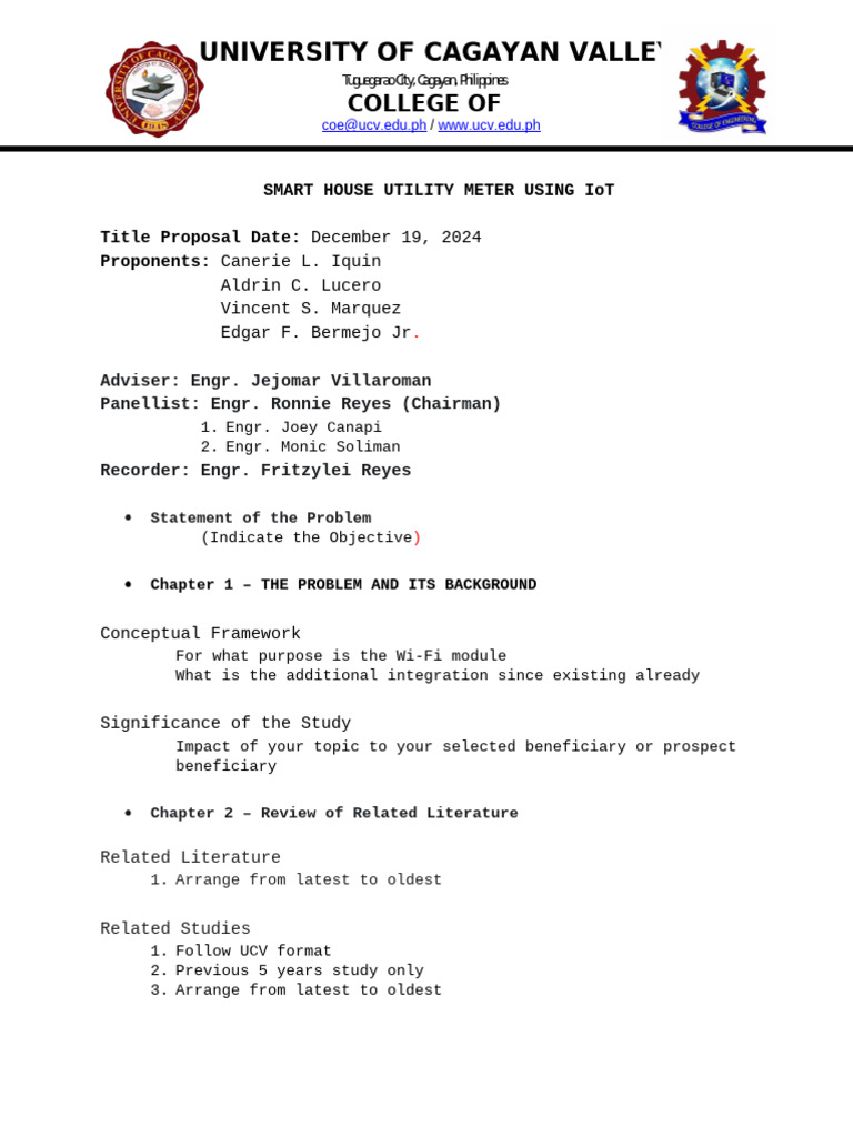 Smart Utility Meter IoT Proposal | PDF