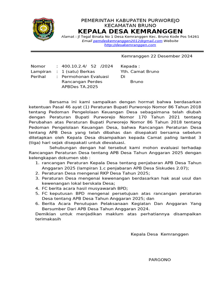 Evaluasi Rancangan APBDes 2025 | PDF