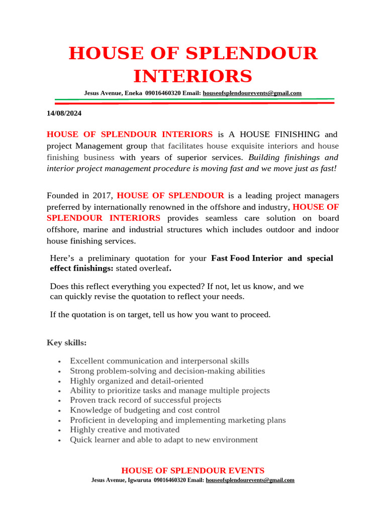House of Splendour Decor | PDF