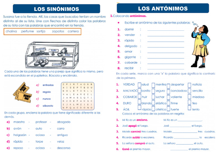 Sinonimos y Antonimos | PDF