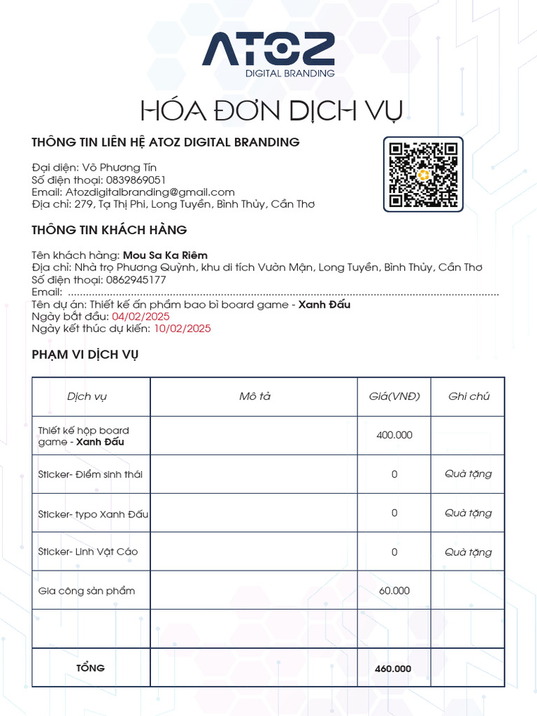 Báo Giá ATOZ - Hang Vu Thu | PDF