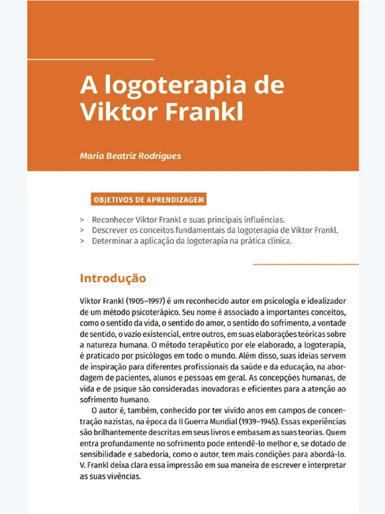 Logoterapia | PDF
