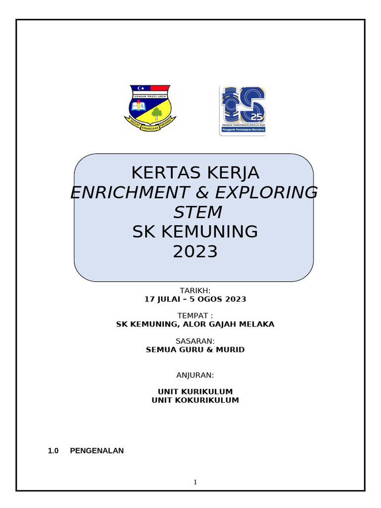 Kertas Kerja STEM 2023 | PDF