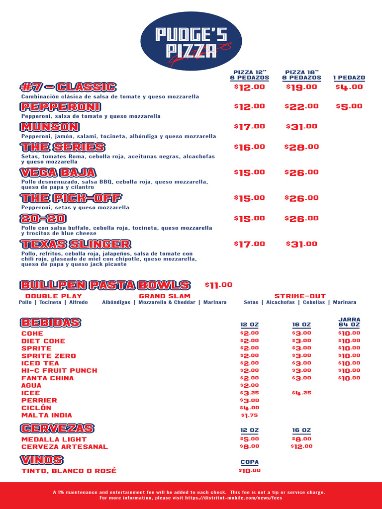 Pudge S Pizza Menu V20 Digital 2f7312ae1d | PDF | Pizza | Drink