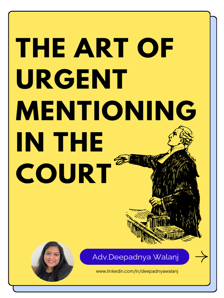 Mastering Urgent Court Mentions | PDF | Public Law | Justice