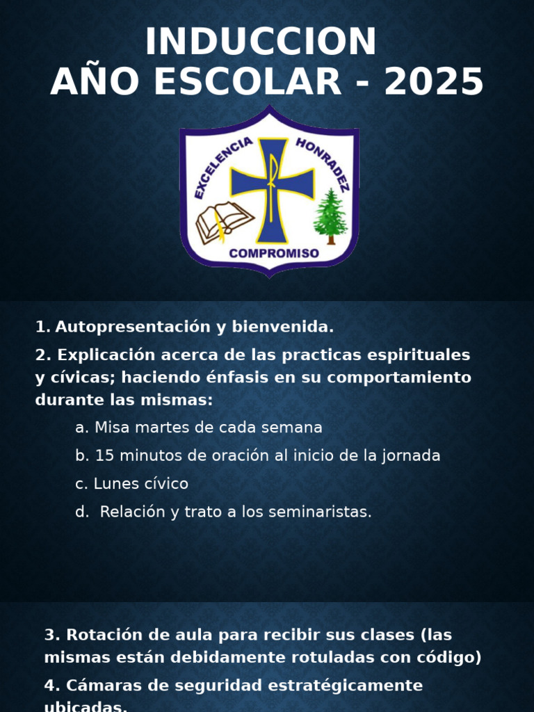 Induccion Año Escolar 2025 Pdf