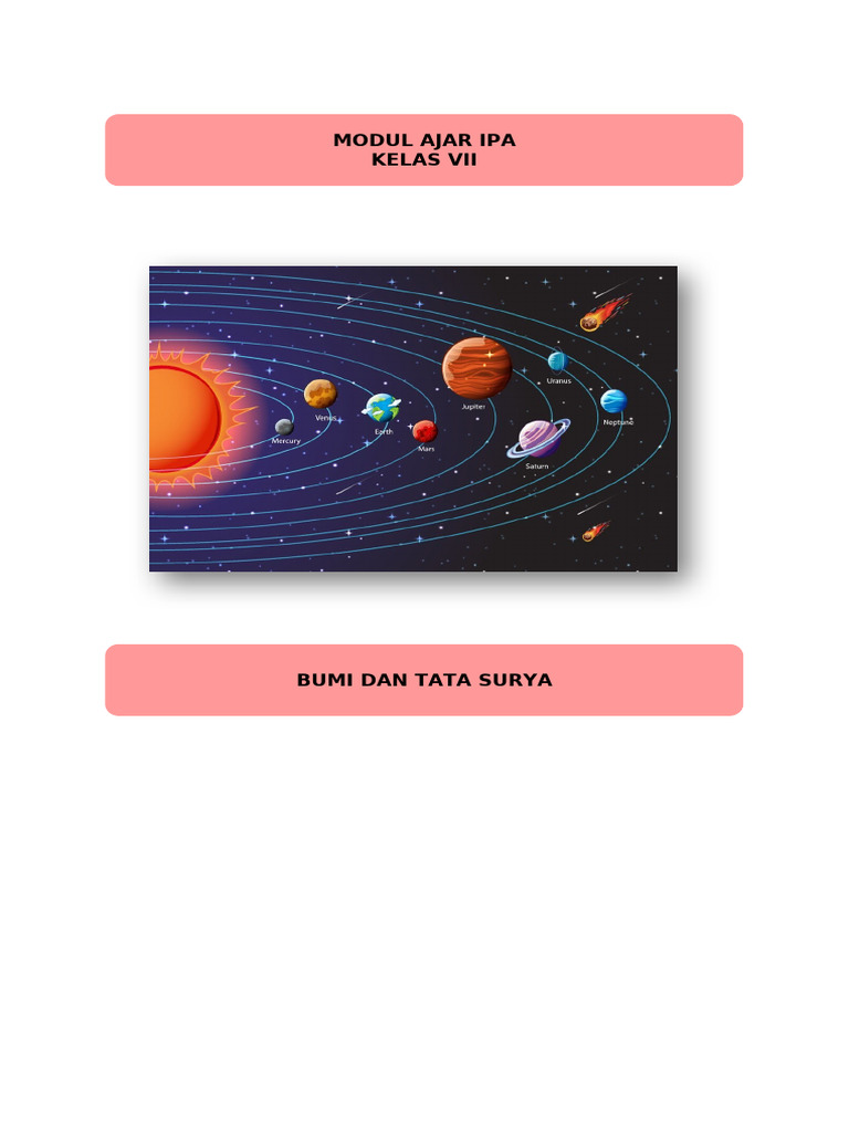 Modul 7 - Bumi Dan Tata Surya | PDF