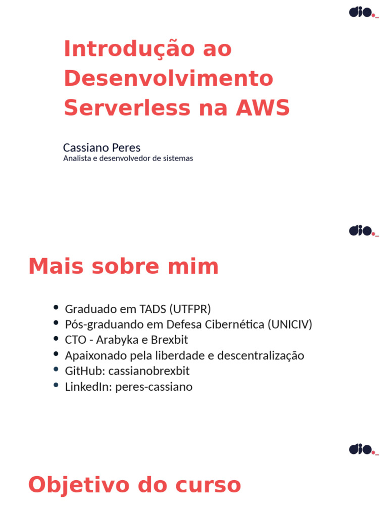 Curso Serverless AWS para Desenvolvedores | PDF | No SQL | Amazon Web Services