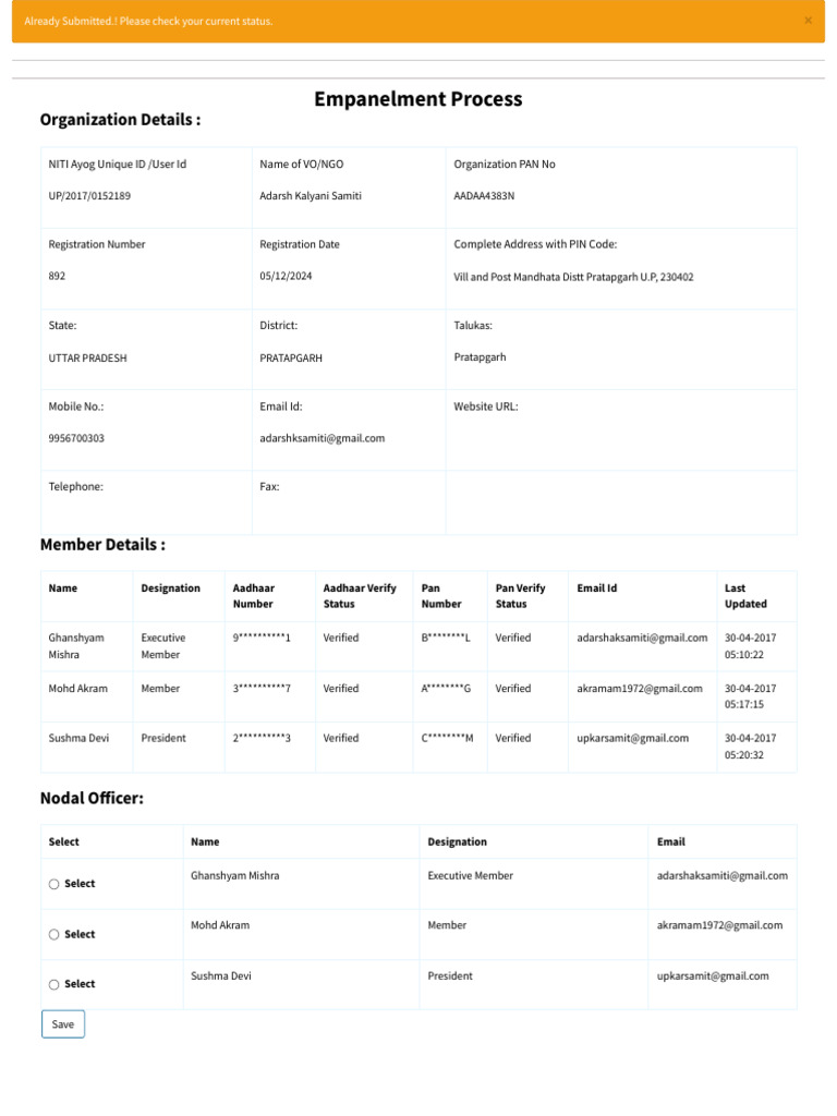 NGO Empanelment Process - Office of The Development Commissioner (Handicrafts) | PDF
