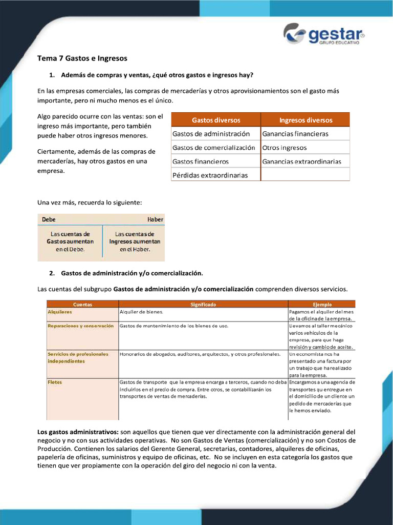 Tema 7 - Asistente Contable | PDF