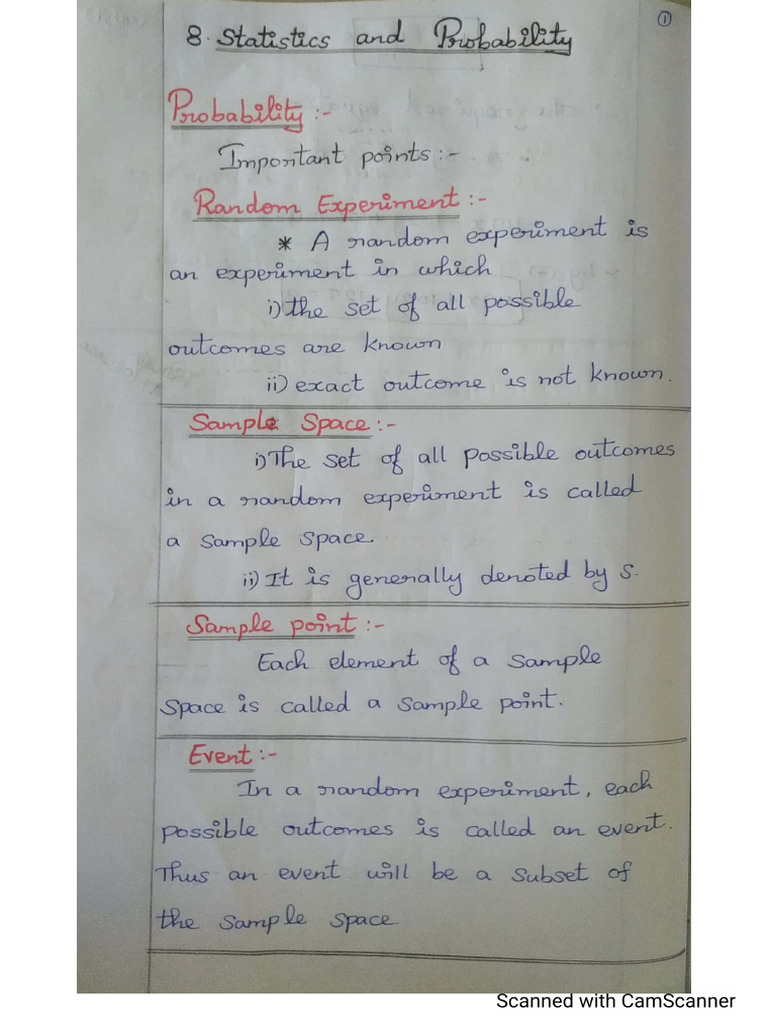 Maths Ch-8 Probability Ex-8.3 | PDF