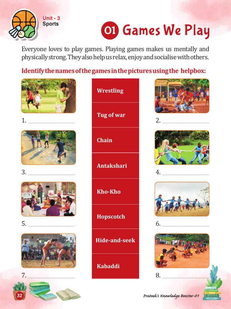Knowledge Booster 1 Unit-3 | PDF | Sports | Ball Games
