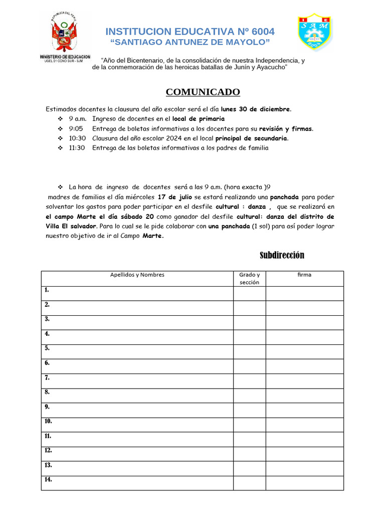 COMUNICADOS | PDF