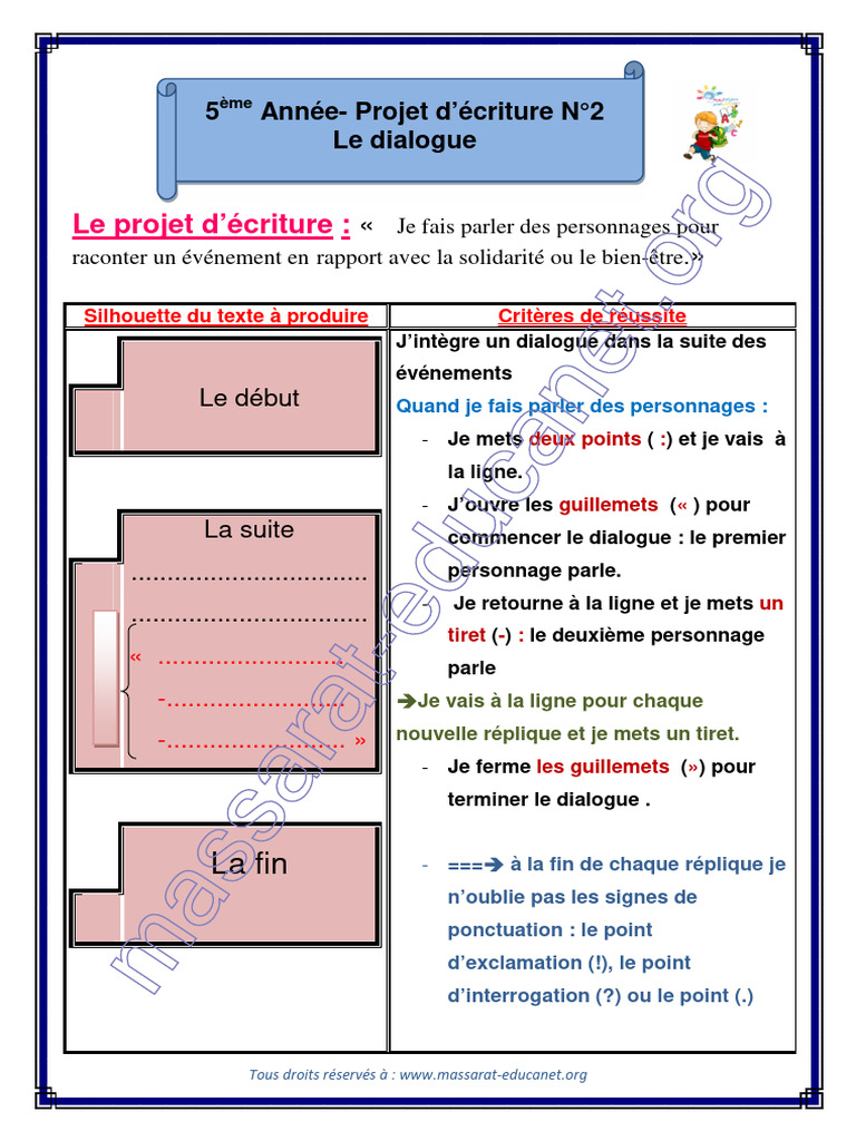 5ème Projet Décriture Module 3 | PDF | Guillemet
