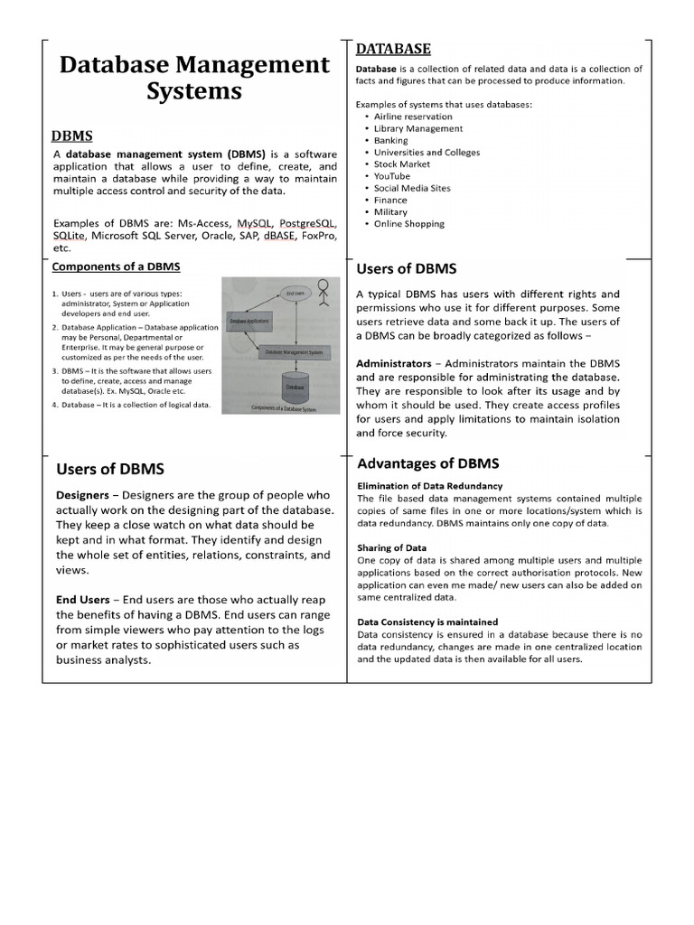 3.1. DATABASE MANAGEMENT SYSTEM | PDF