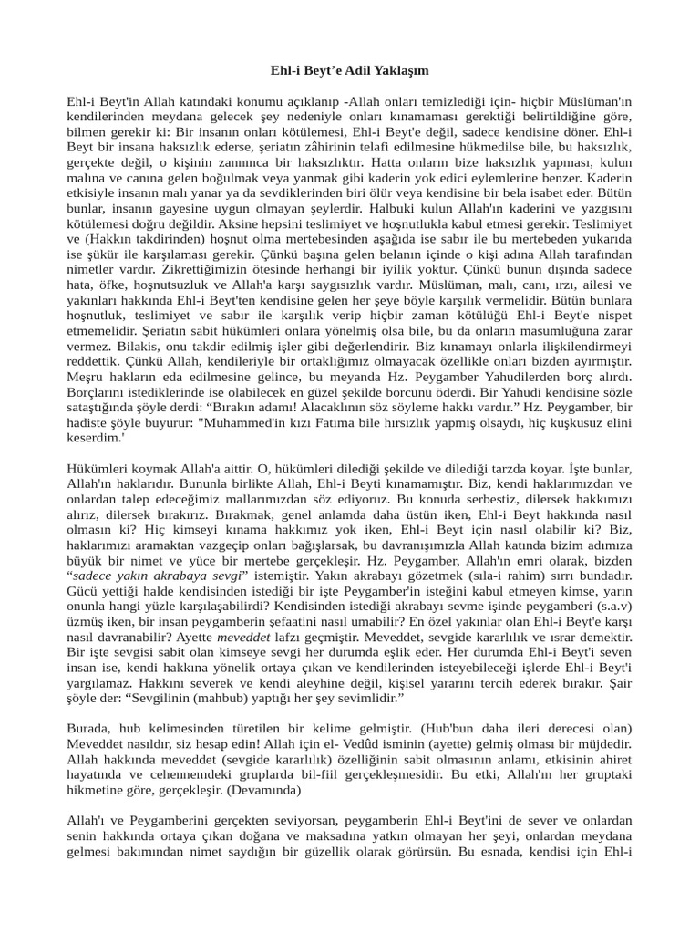 Ehli Beyt | PDF