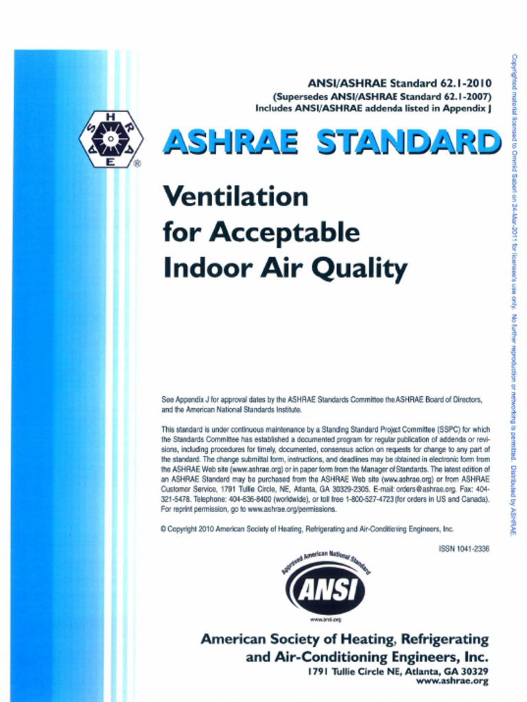 Ashrae 62.1 2010 | PDF
