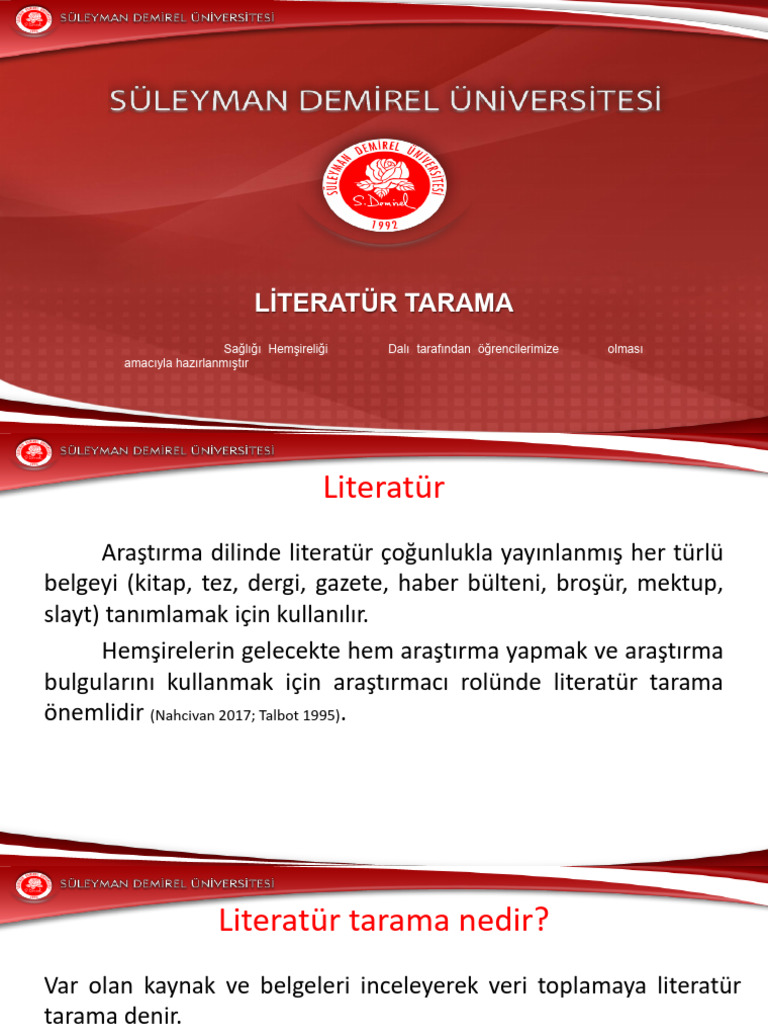 Literatur Tarama Egitimi 18012024 | PDF