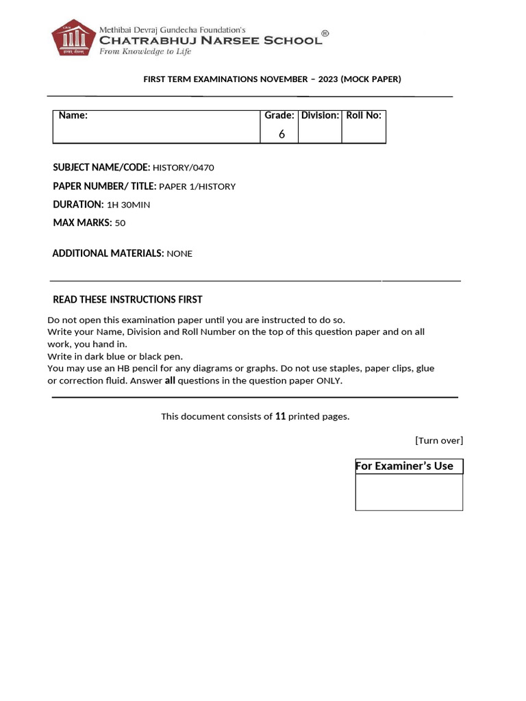 GRADE_6_HISTORY_TERM_1_SUMMATIVE_MOCK_PAPER__1_ | PDF | Agriculture | Vedas