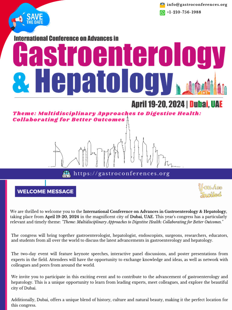 GASTRO 2024 Brochure | PDF | Gastroenterology | Digestive System