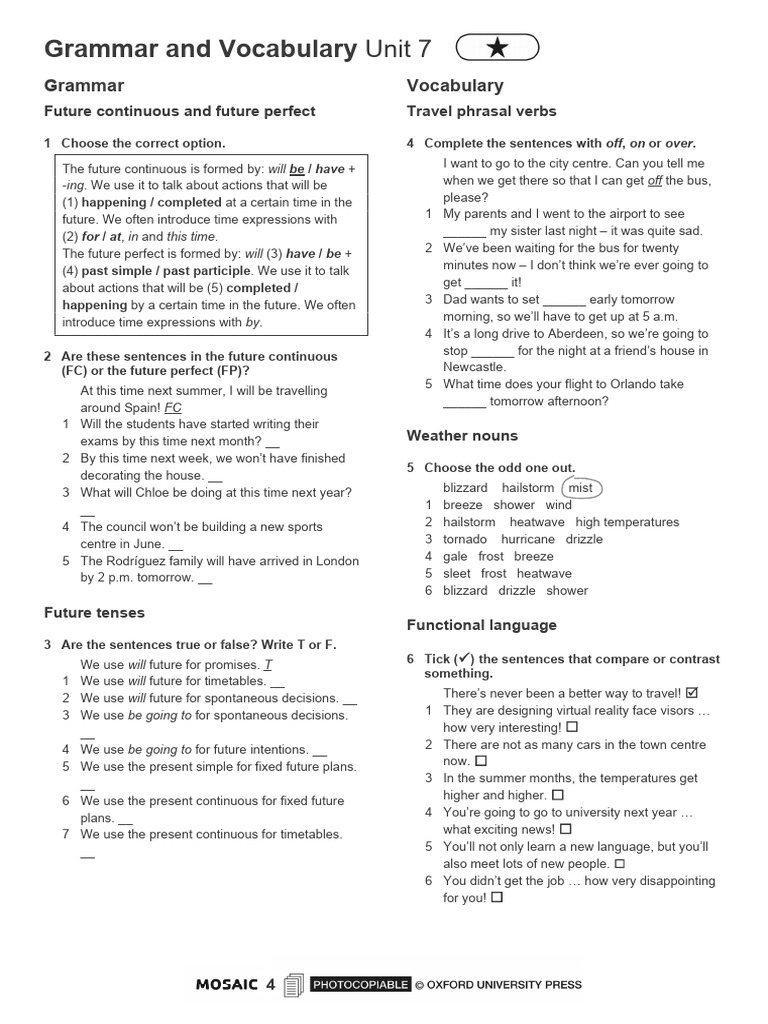Future Tenses and Travel Vocabulary Guide | PDF | Grammar | Linguistic ...