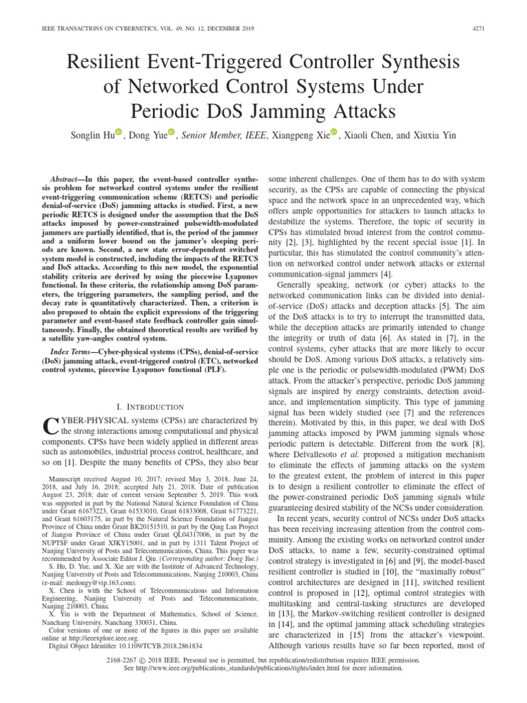 Resilient Event-Triggered Controller Synthesis of Networked Control ...