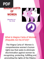 RA 9710 - Magna Carta of WomenII | PDF | Discrimination | Gender Studies