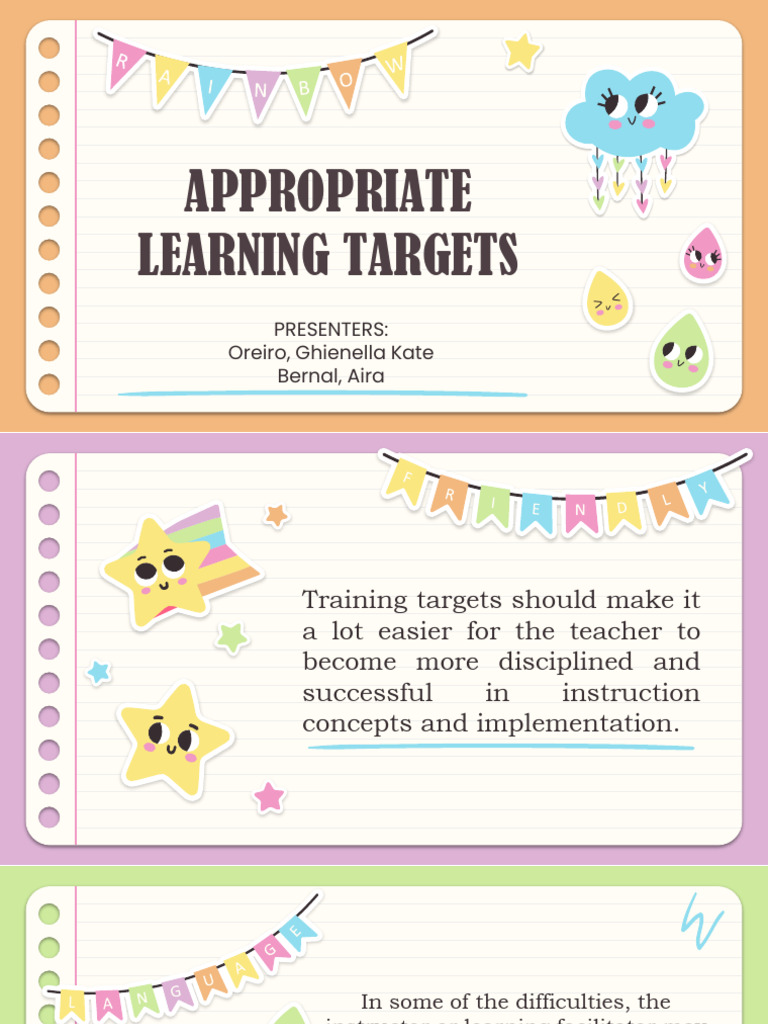 Appropriate Learning Targets Bernal and Oreiro | PDF | Learning | Knowledge