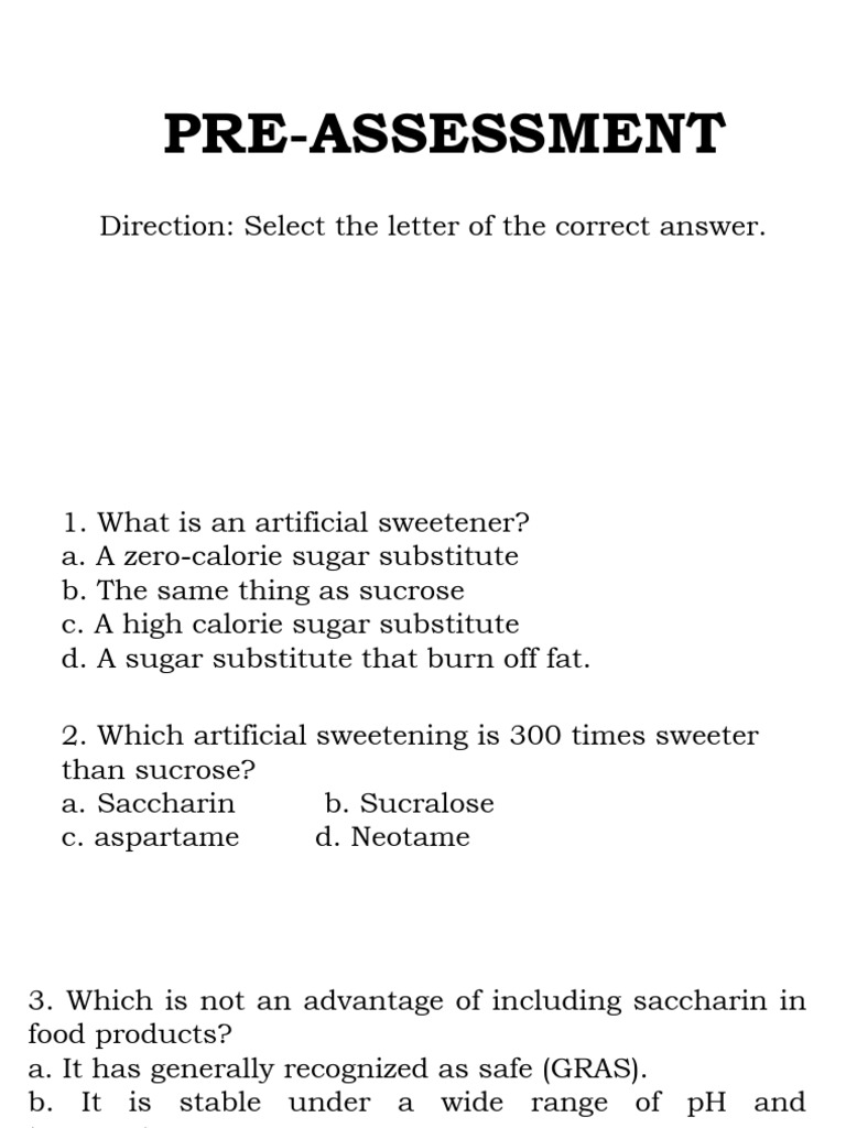 Artificial Sweetener | PDF | Sugar Substitute | Food Science