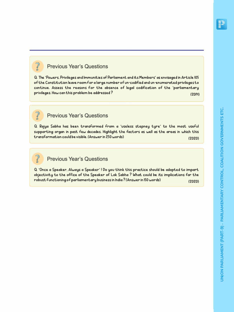 Parliamentary Privileges and MPLADS Issues | PDF | Government ...