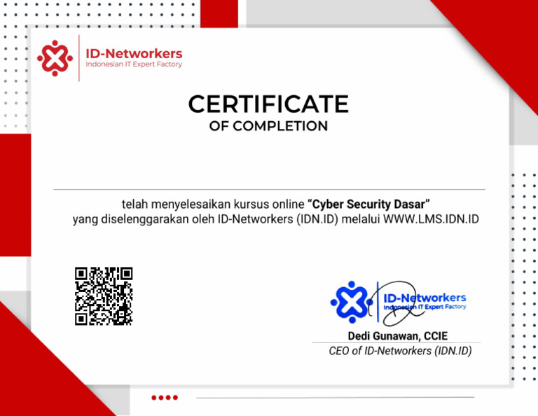 M.RAHSYAT.U-Belajar-Cyber-Security-dari-Nol-Sertifikat-Cyber-Security-Dasar-LMS-ID-Networkers | PDF