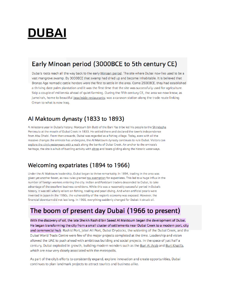 DUBAI - Case Study - Settlement | PDF