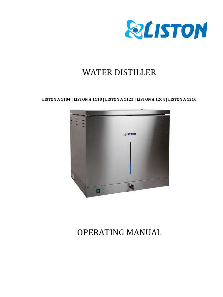 Dolfyn Water Distiller Parts Guide | PDF | Water | Distillation