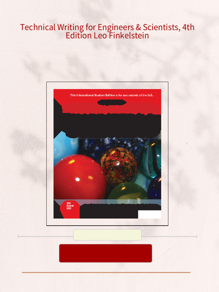 Technical Writing For Engineers & Scientists, 4th Edition Leo ...