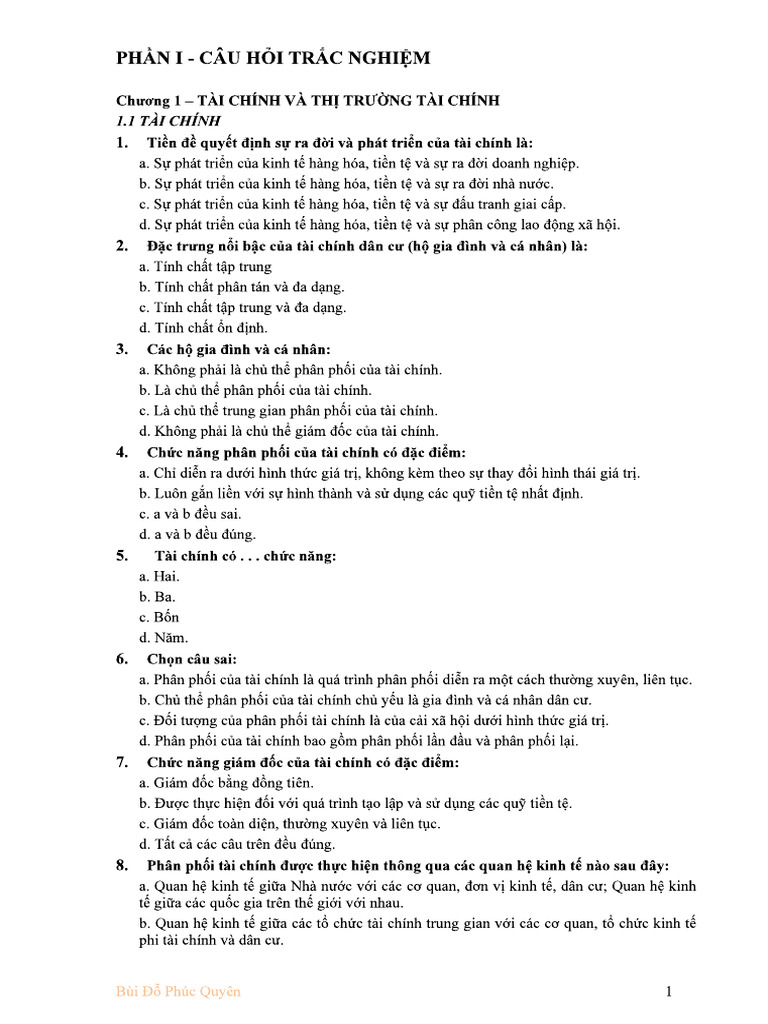 Bài Tập Tài Chính Tiền Tệ - ulsa2 | PDF